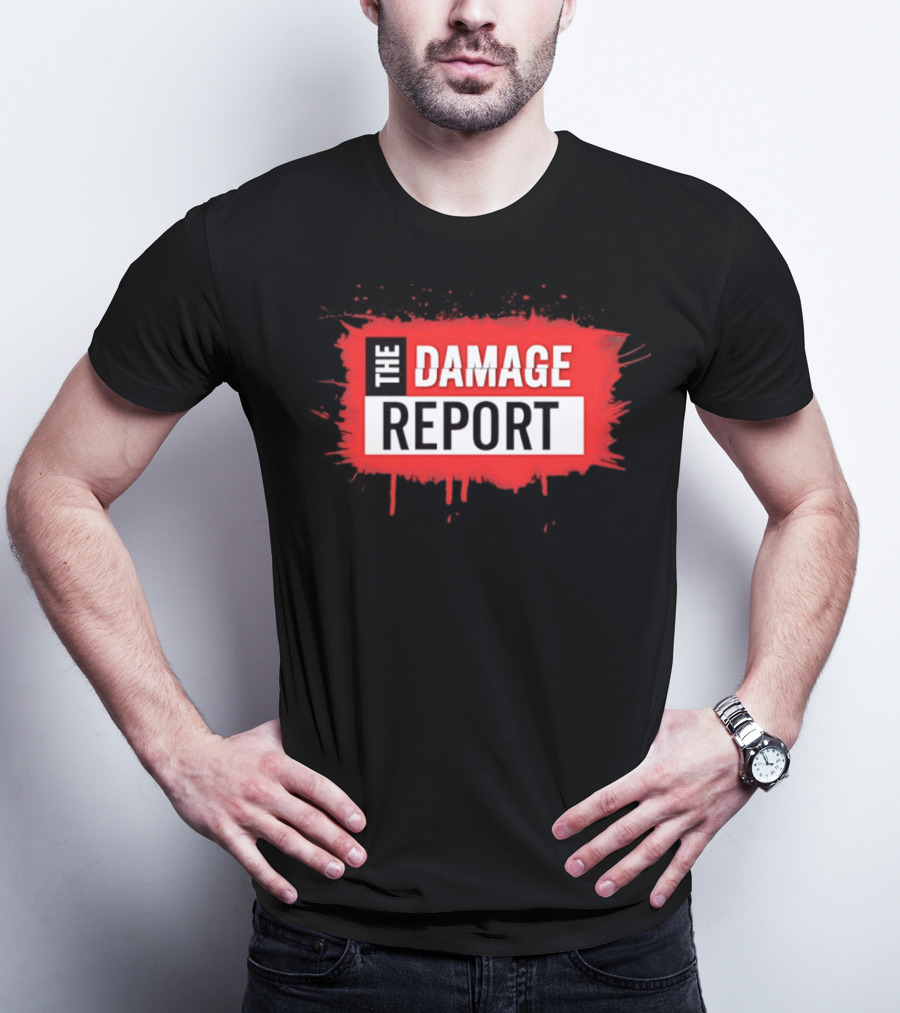 The Damage Report Media News Political Commentary Program Branding T-Shirt
