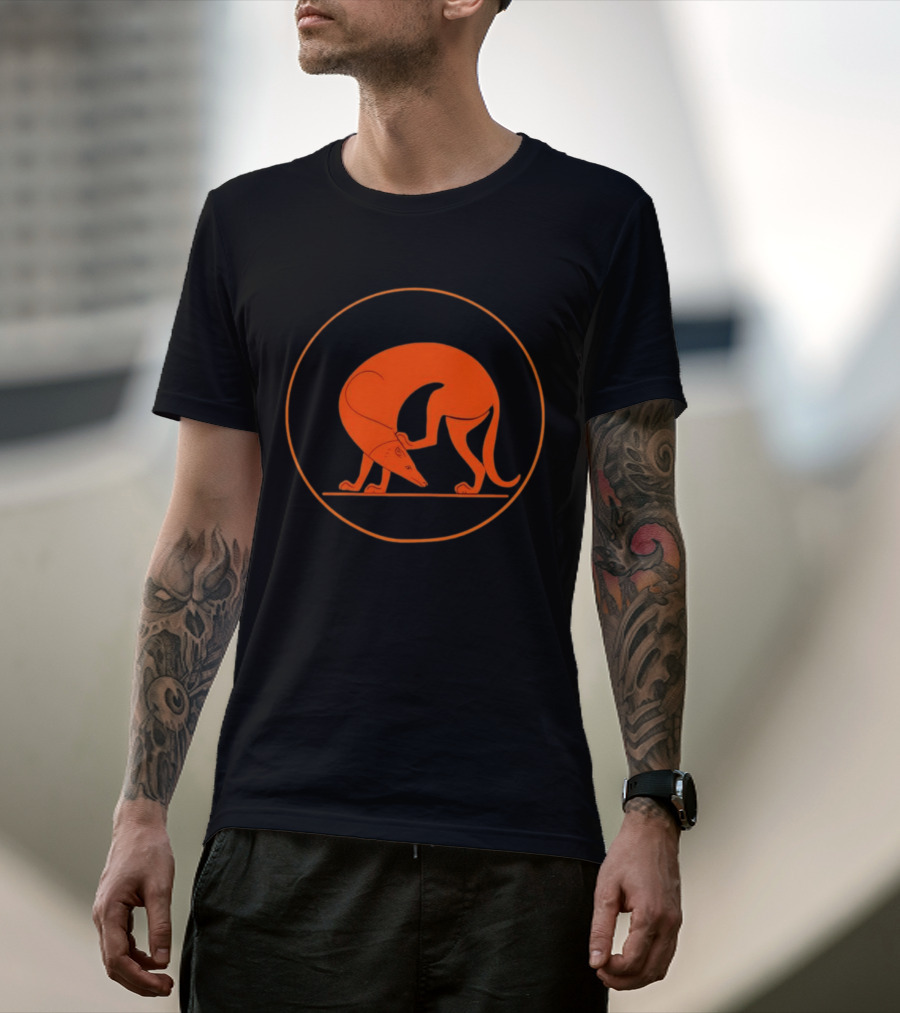 Tondo Hound Orange Circle Canine T-Shirt