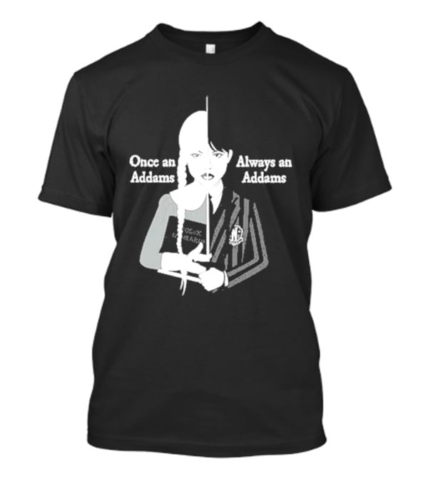 Wednesday Addams Split Face Once An Addams Always An Addams T-Shirt