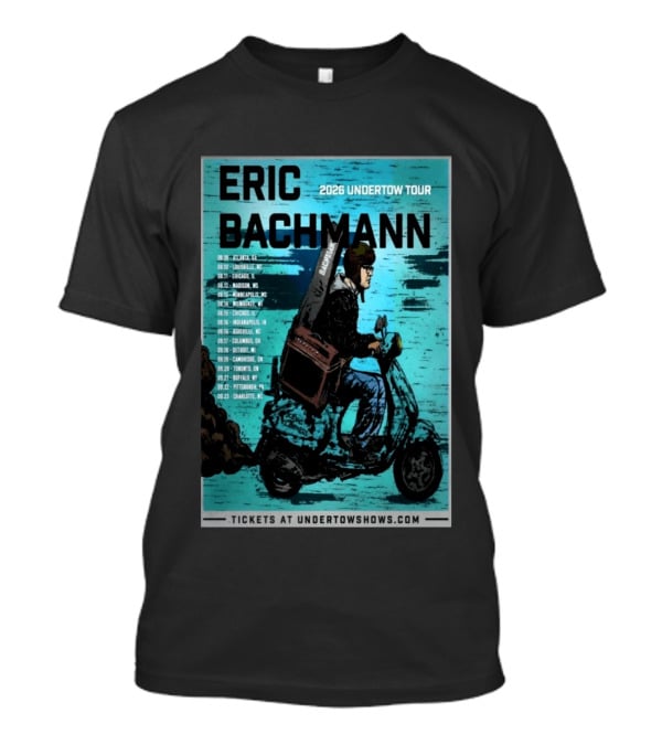 Eric Bachmann 2026 Undertow Tour With Dates And Cities T-Shirt