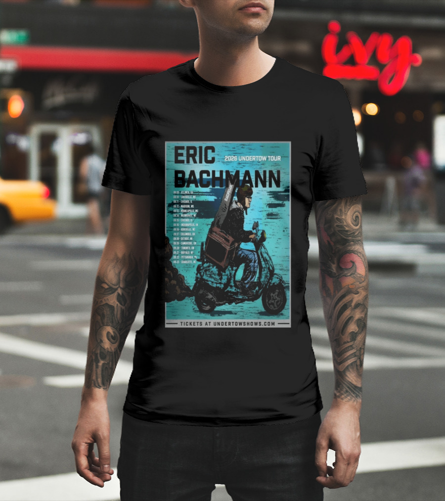 Eric Bachmann 2026 Undertow Tour With Dates And Cities T-Shirt