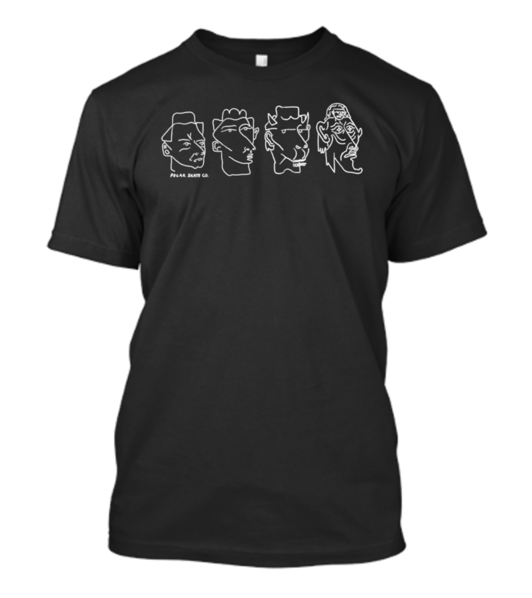 Flatspot Polar Heads Contrast Faces Sketch T-Shirt