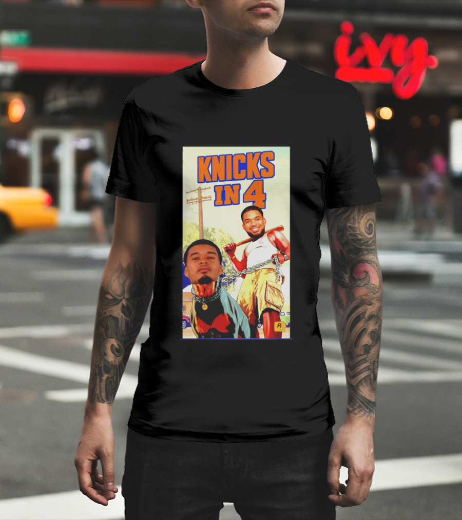 New York Knicks Knicks In 4 GTA V Meme San Antonio Spurs T-Shirt