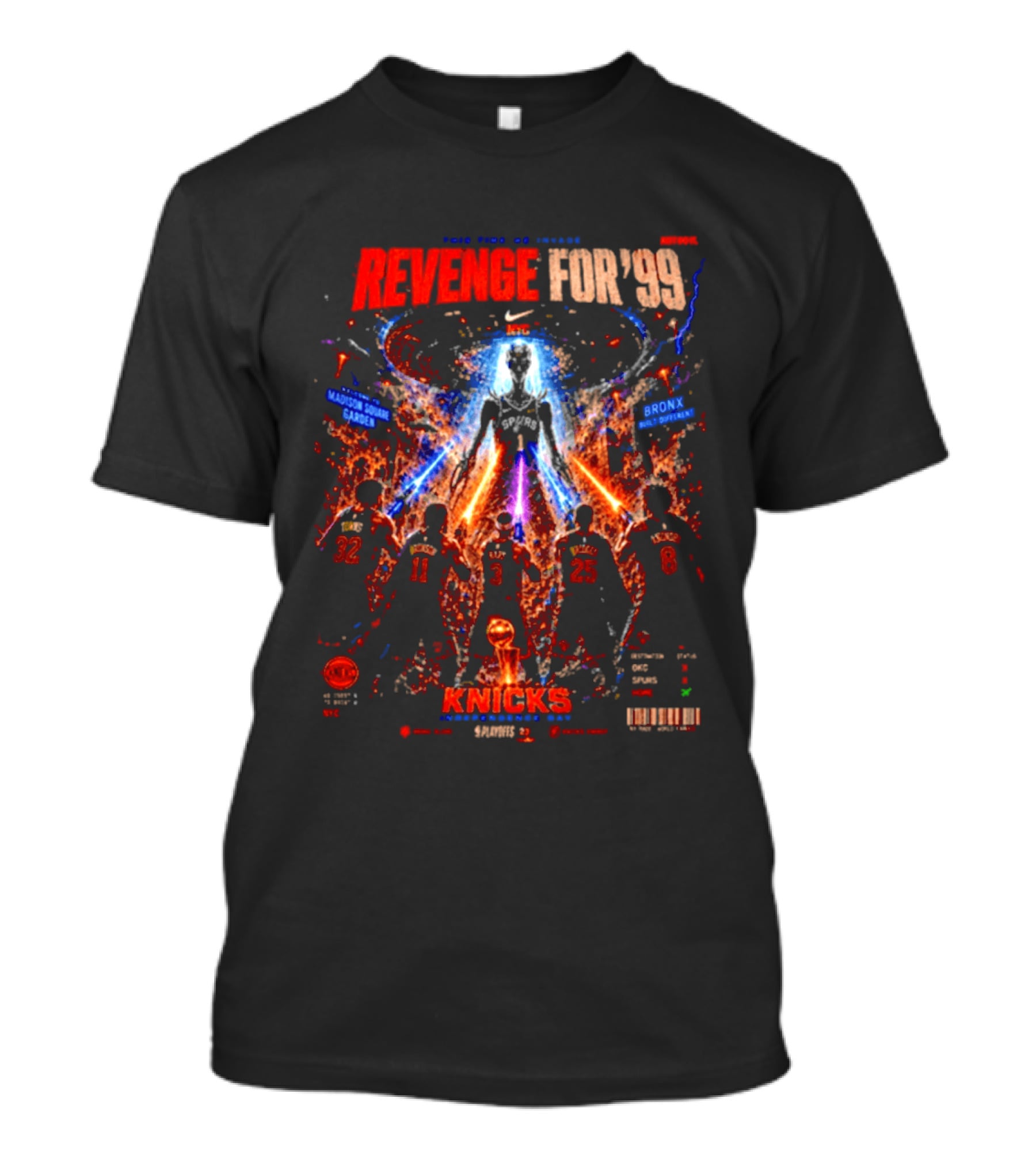 Revenge For '99 New York Knicks Madison Square Garden Bronx Basketball Legends T-Shirt
