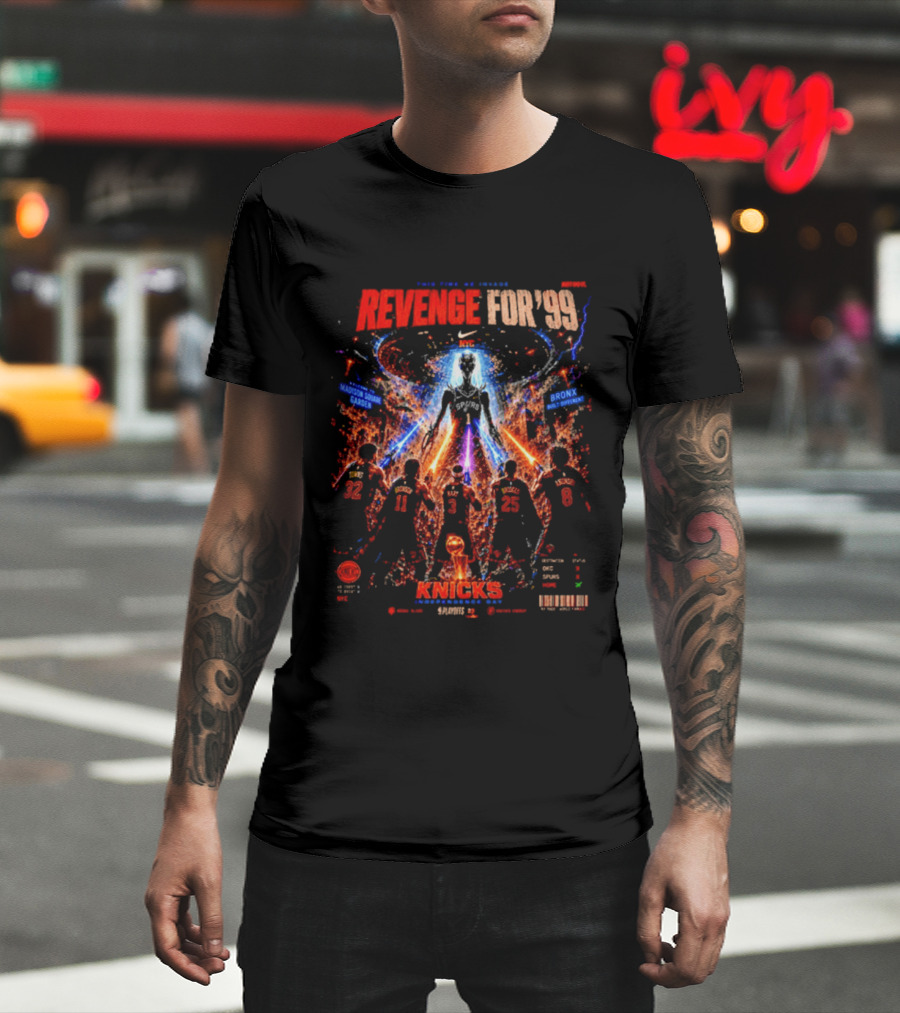 Revenge For '99 New York Knicks Madison Square Garden Bronx Basketball Legends T-Shirt