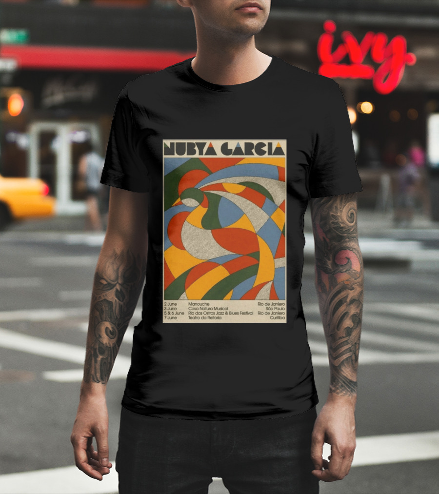 Nubya Garcia 2026 Brazil Tour Manouche Jazz Blues Festival Rio São Paulo Curitiba T-Shirt