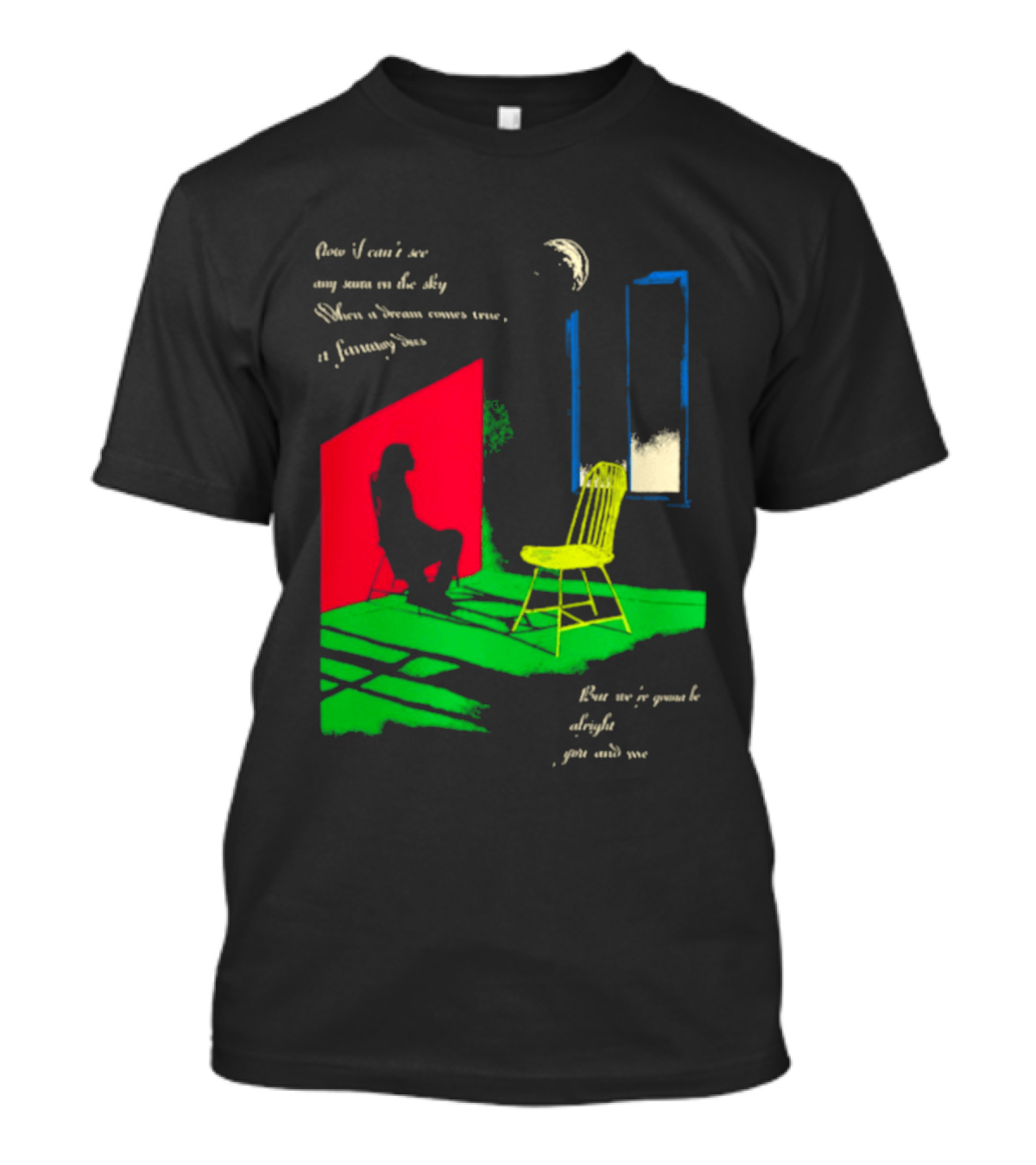 Phoebe Bridgers Chair Tour Shadow Scene With Moon And Writing T-Shirt