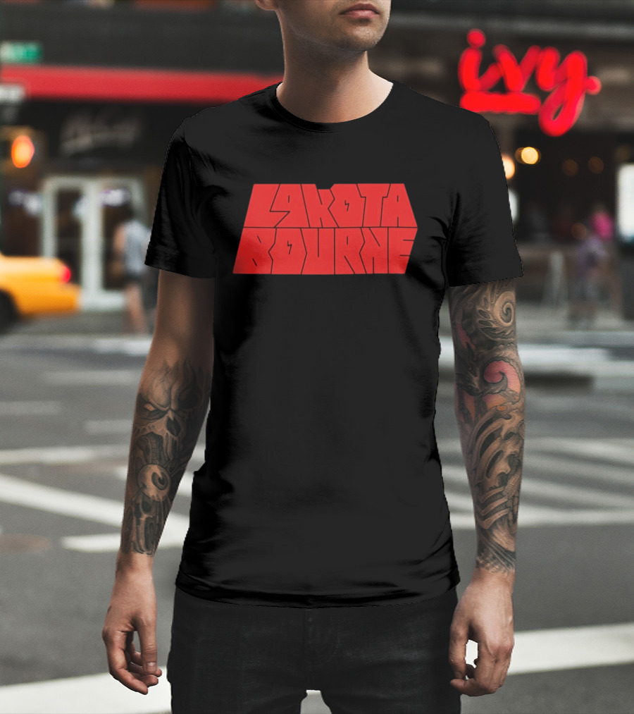 Lakota Bourne Bold Red Block T-Shirt