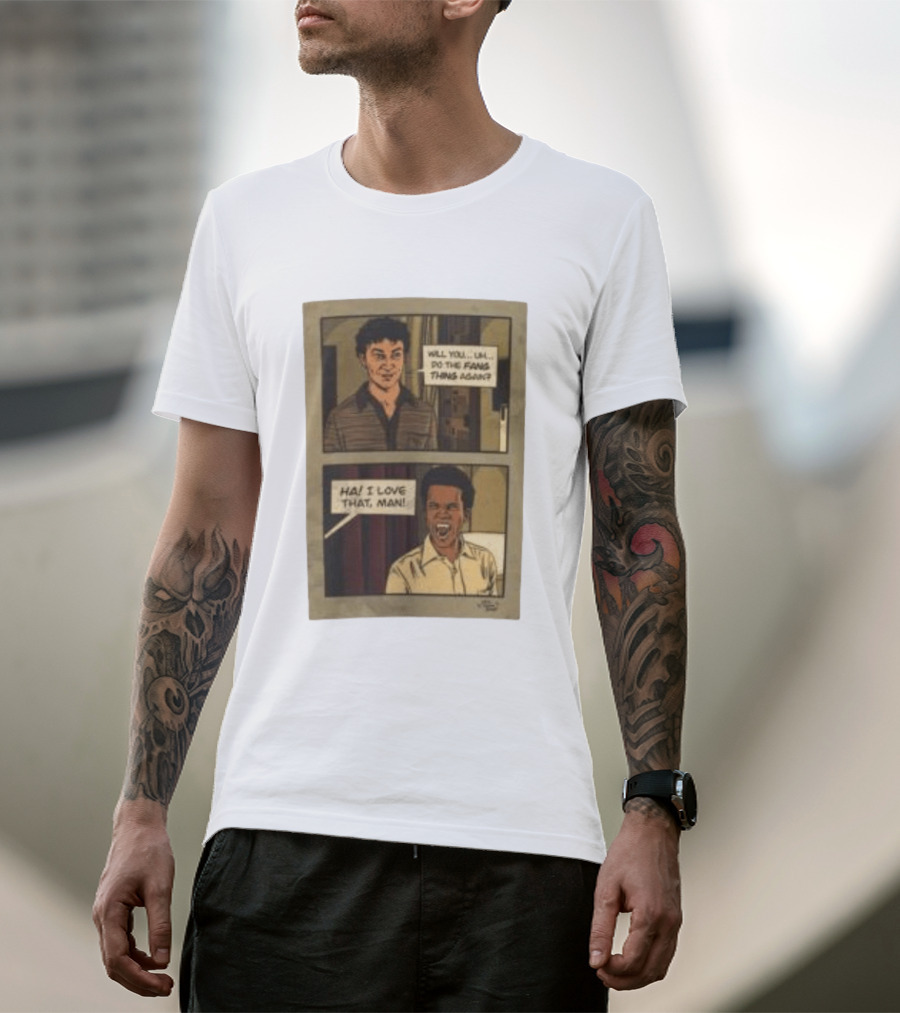 Interview With The Vampire X Cat's Doodle Dump Fang Thing Will You Do The Fang Thing Again Ha I Love That Man T-Shirt