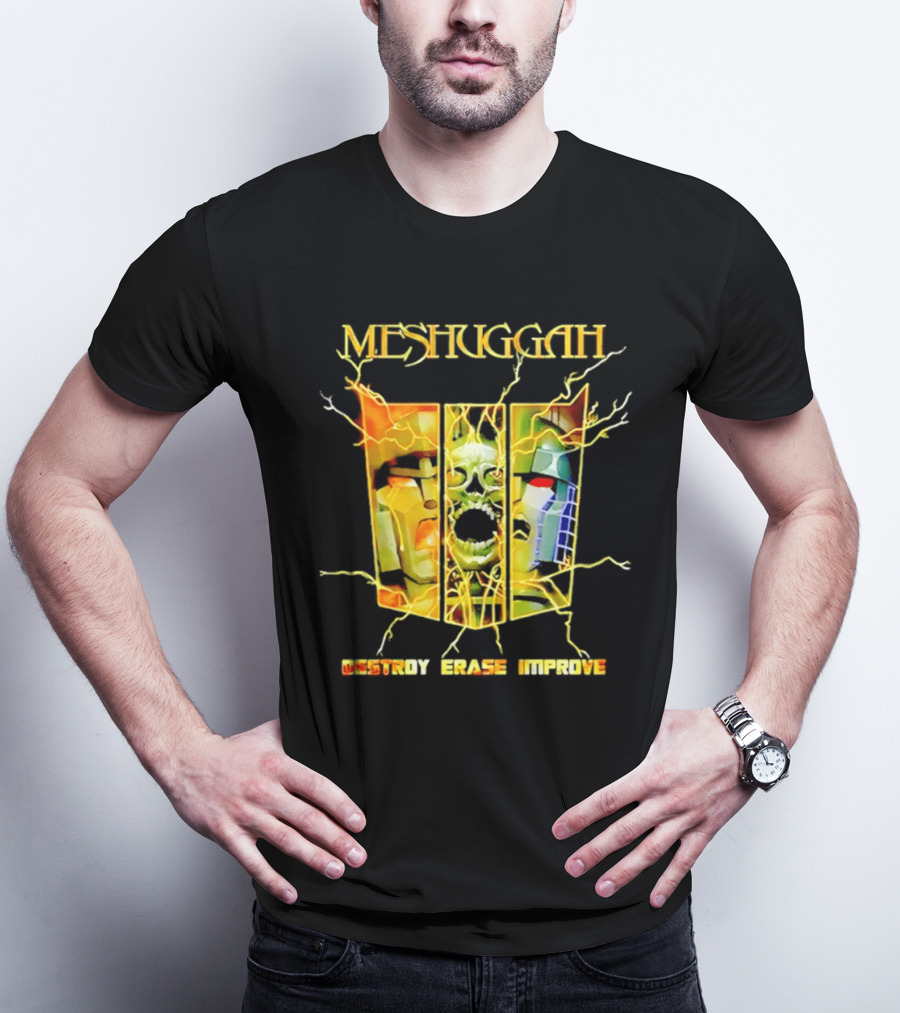Meshuggah Destroy Erase Improve Skull T-Shirt