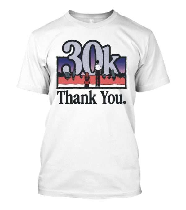 30k Thank You Asuka Langley Soryu Ikari Shinji Neon Genesis Evangelion T-Shirt