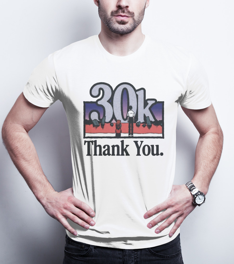 30k Thank You Asuka Langley Soryu Ikari Shinji Neon Genesis Evangelion T-Shirt