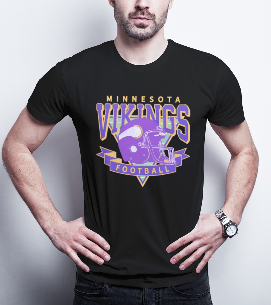 Minnesota Vikings Helmet Football T-Shirt
