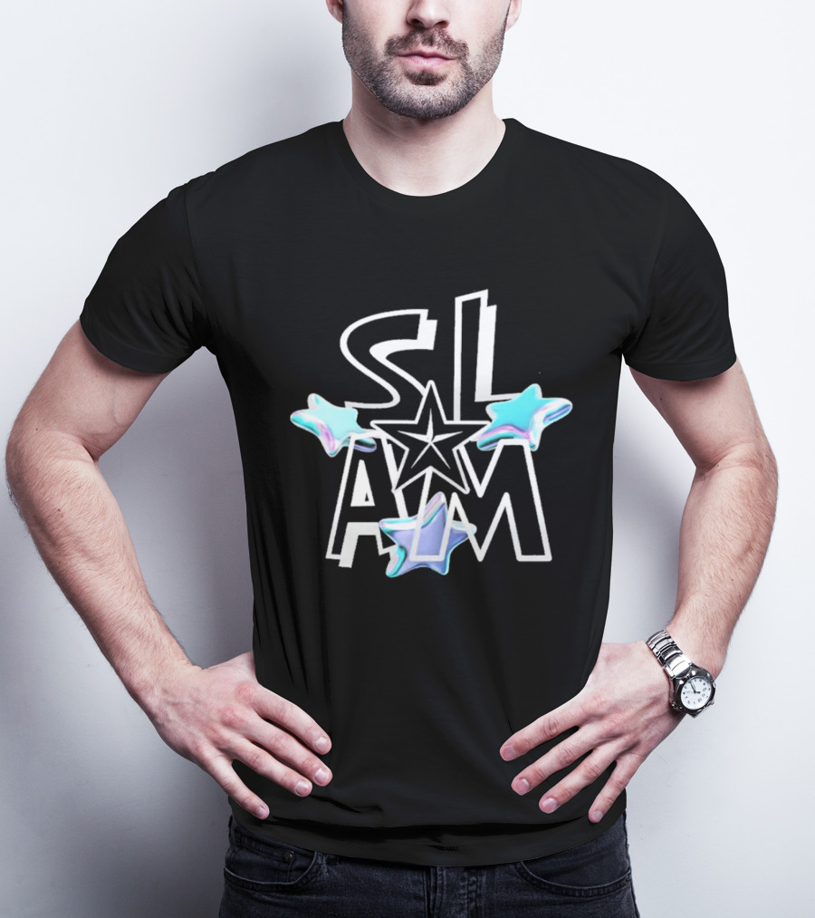 Slam Stars Holographic Blue Floating Trio T-Shirt