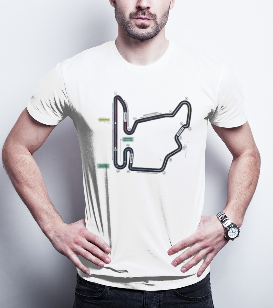 F1Motorsport AWS Hungarian Grand Prix Hungaroring Mogyorod July 24 26 2026 Souvenir Race Day Track Map T-Shirt