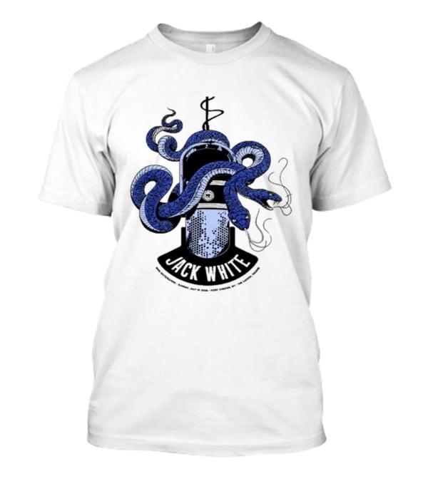 Jack White Chester New York 2026 Event Snake Wrapped Microphone T-Shirt