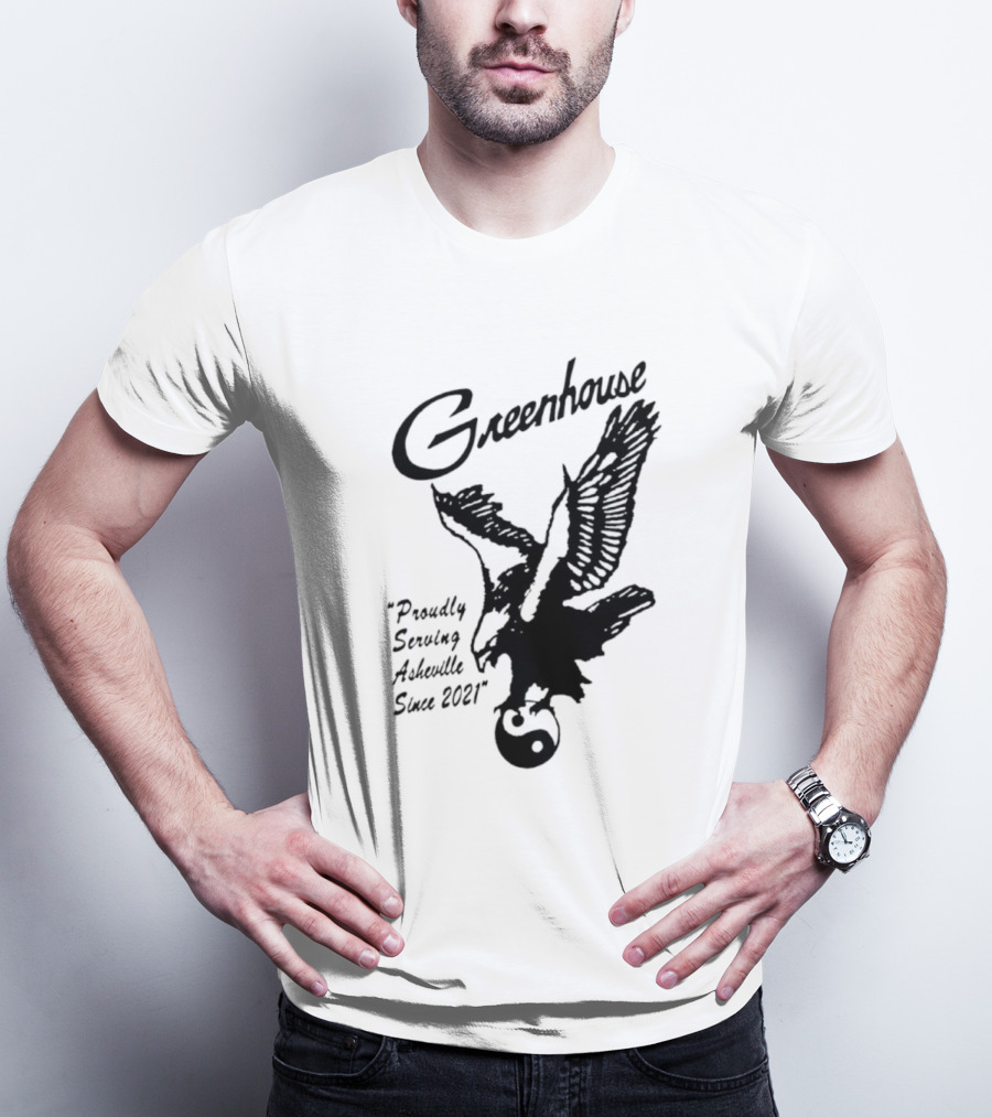 Greenhouse Proudly Serving Asheville Since 2021 Eagle Motif T-Shirt