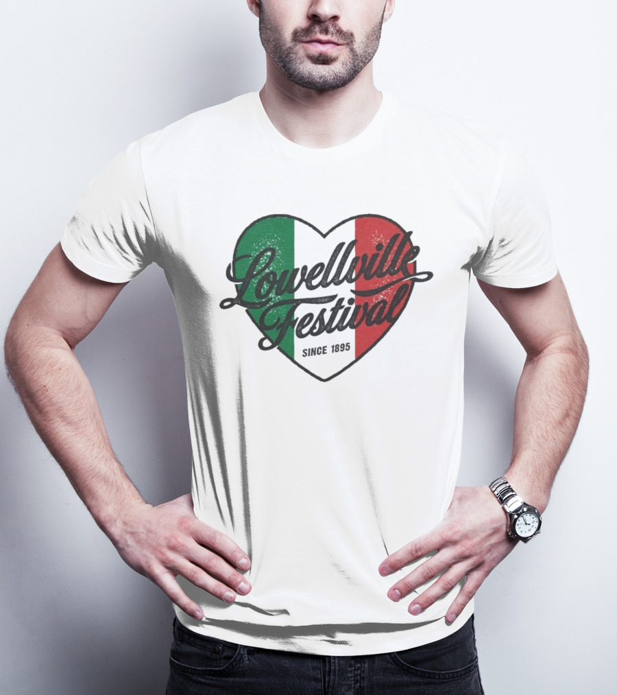 Lowellville Festival Heart Italian Colors Since 1895 T-Shirt