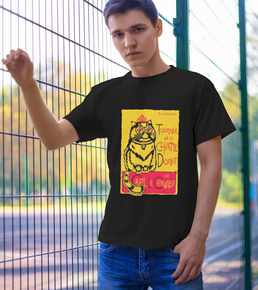 Ancien Enfant Vedette Tournee De La Chatte Donut De Carl Le Crawler Cat T-Shirt