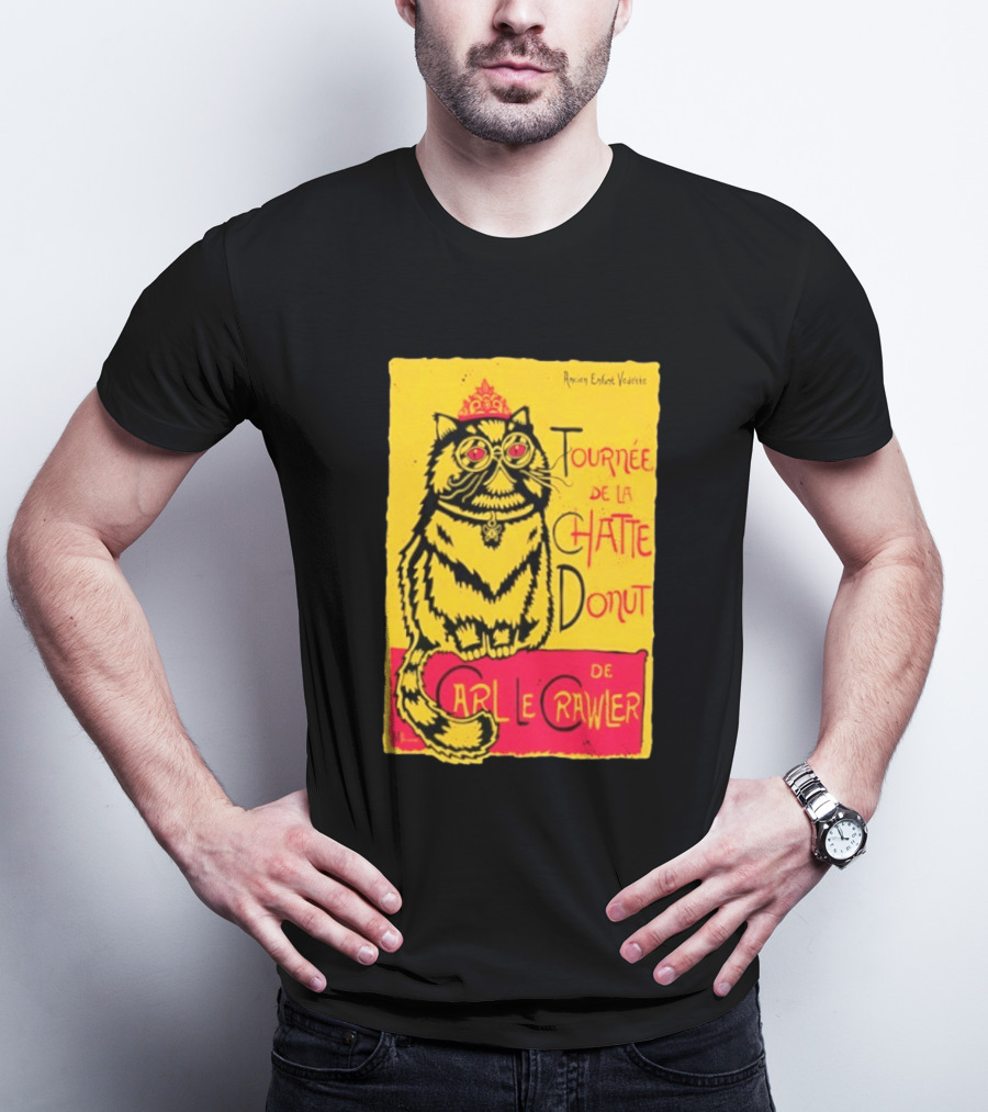 Ancien Enfant Vedette Tournee De La Chatte Donut De Carl Le Crawler Cat T-Shirt