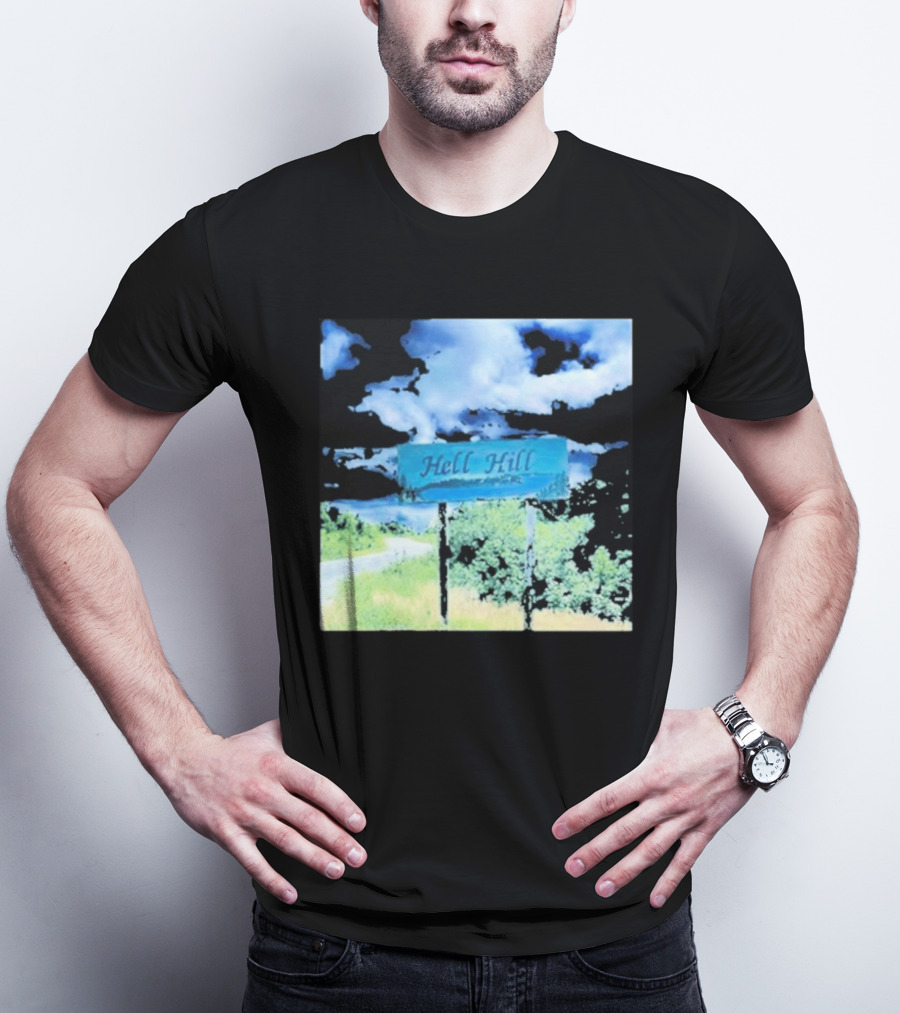 Elita Harkov Hell Hill Scenic Road Sign T-Shirt