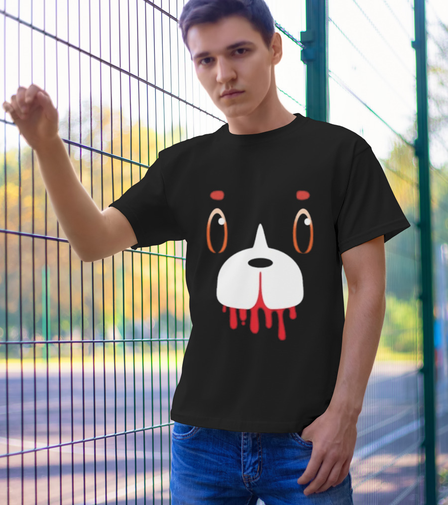 Final Space Mooncake Face Cartoon Character Dripping Red T-Shirt