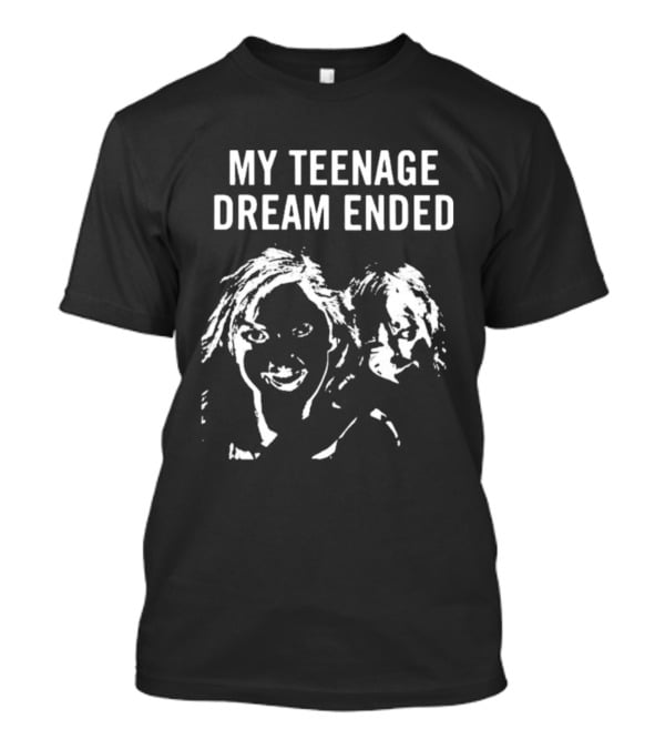 My Teenage Dream Ended Text And Sketch Faces T-Shirt