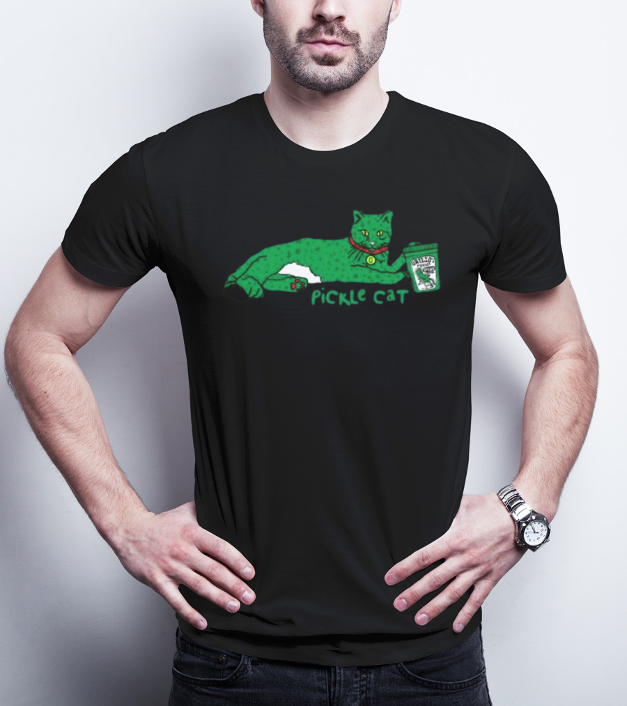 Grillos Pickle Cat With Grillos Pickles Jar T-Shirt