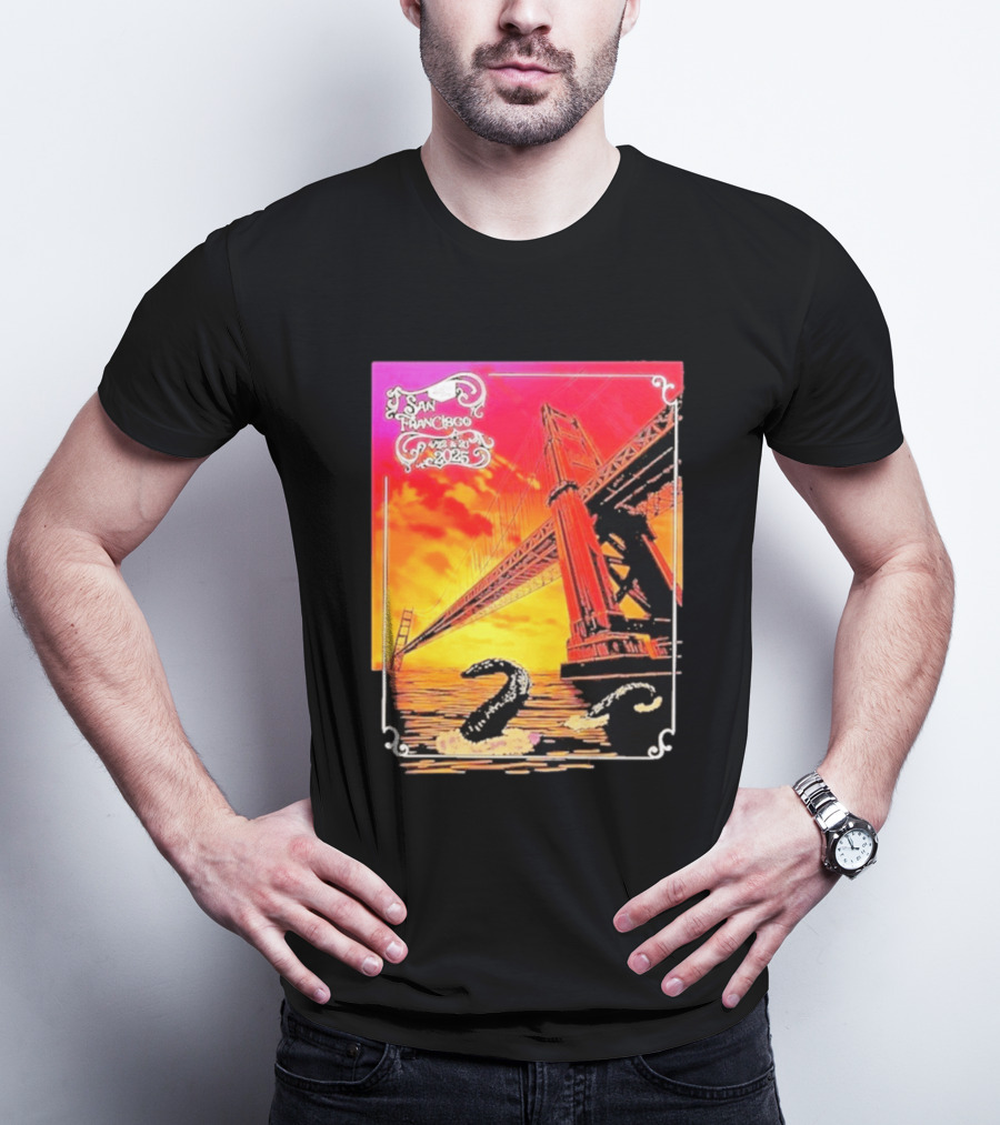 Phish The Spring Tour 2025 Bill Graham Civic Auditorium San Francisco April 22nd 23rdBridge T-Shirt
