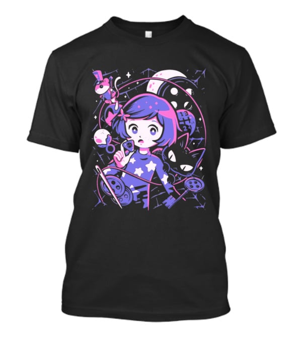 PixelEyeBat Moonlit Adventure Secret Portal Fantasy T-Shirt