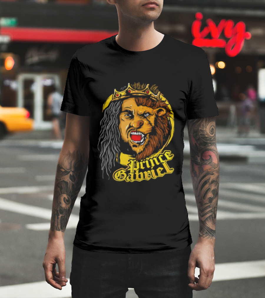 Prince Gabriel Regal Lion Face Crown Majesty T-Shirt