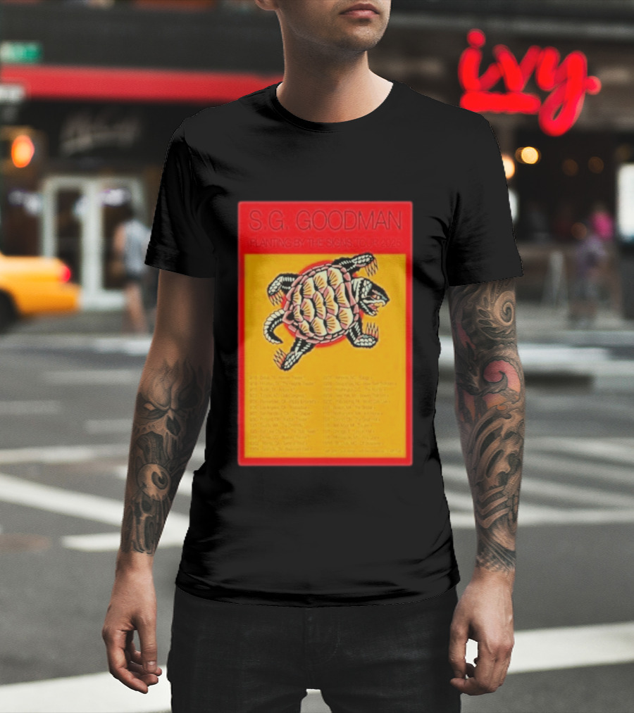S.G. Goodman Planting By The Signs Tour 2025 Turtle Artwork And Tour Dates T-Shirt