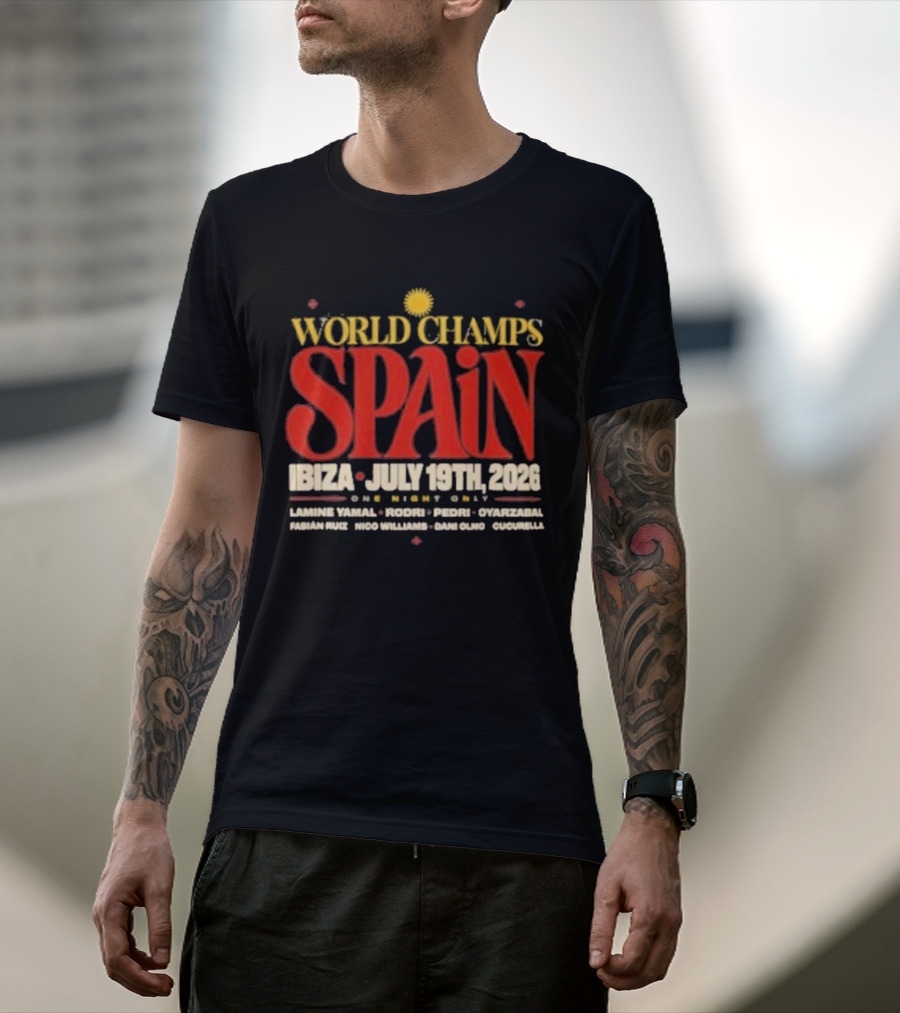 Spain World Champs Ibiza July 19th 2026 One Night Only T-Shirt