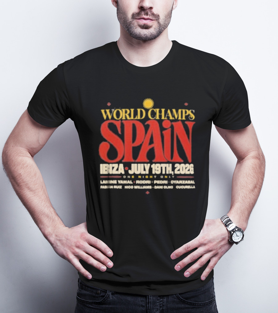 Spain World Champs Ibiza July 19th 2026 One Night Only T-Shirt