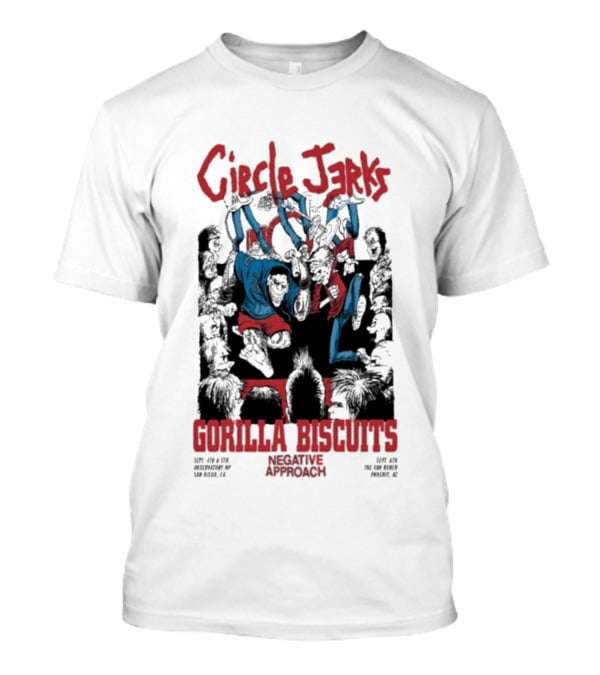Circle Jerks Gorilla Biscuits Negative Approach San Diego CA September 4 5 2025 T-Shirt