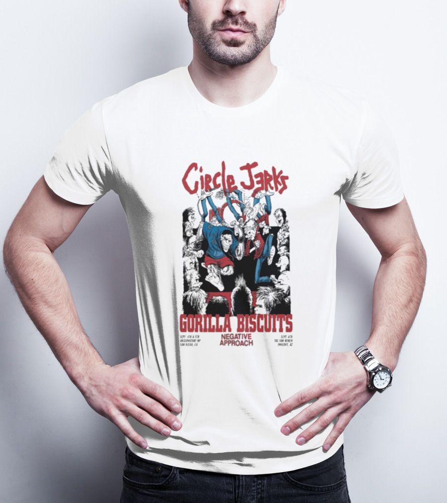 Circle Jerks Gorilla Biscuits Negative Approach San Diego CA September 4 5 2025 T-Shirt