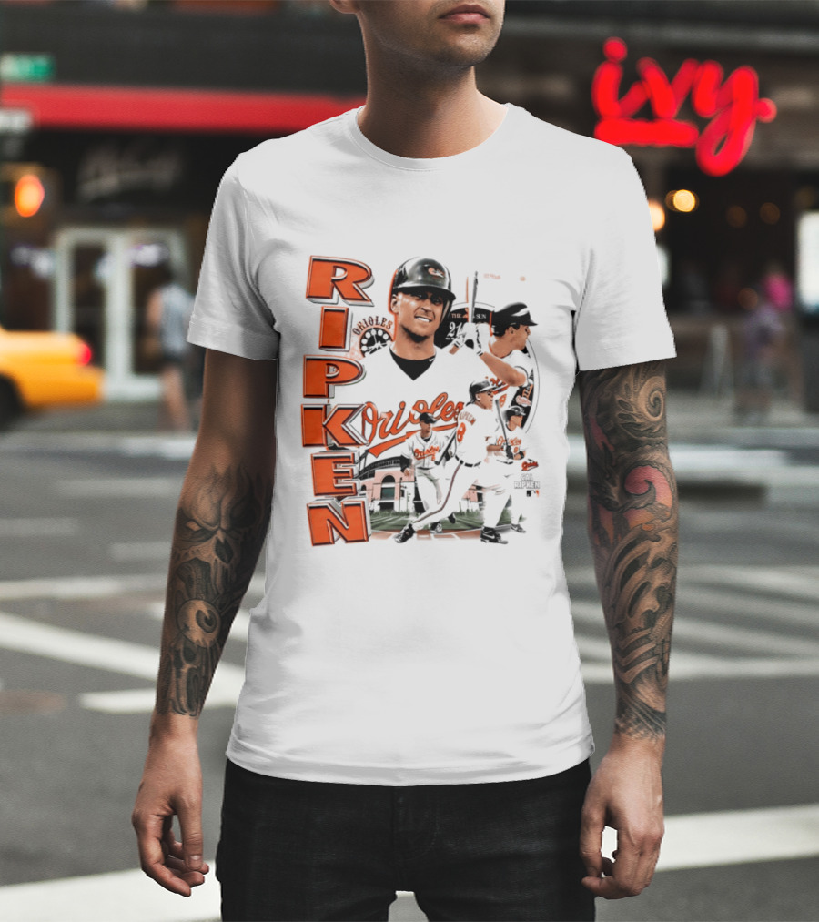 Ripken Baltimore Orioles MLB 2026 Collage Baseball Themed Fan Wear T-Shirt