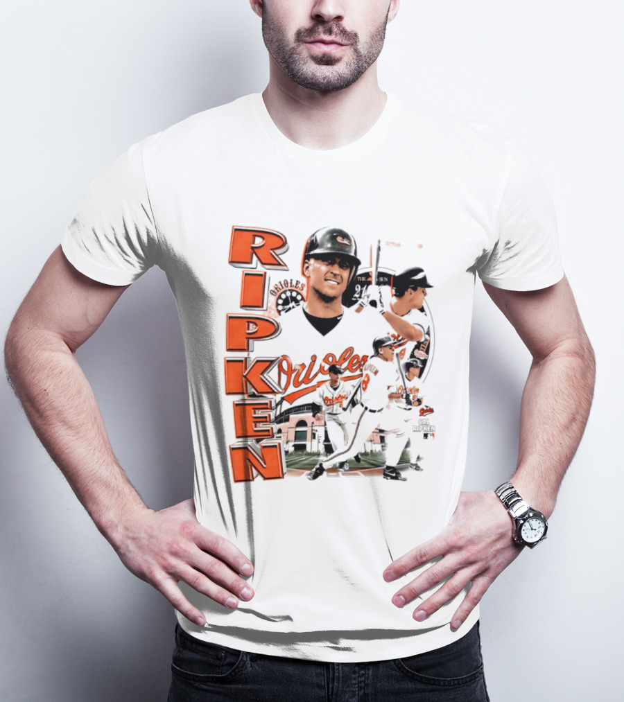Ripken Baltimore Orioles MLB 2026 Collage Baseball Themed Fan Wear T-Shirt