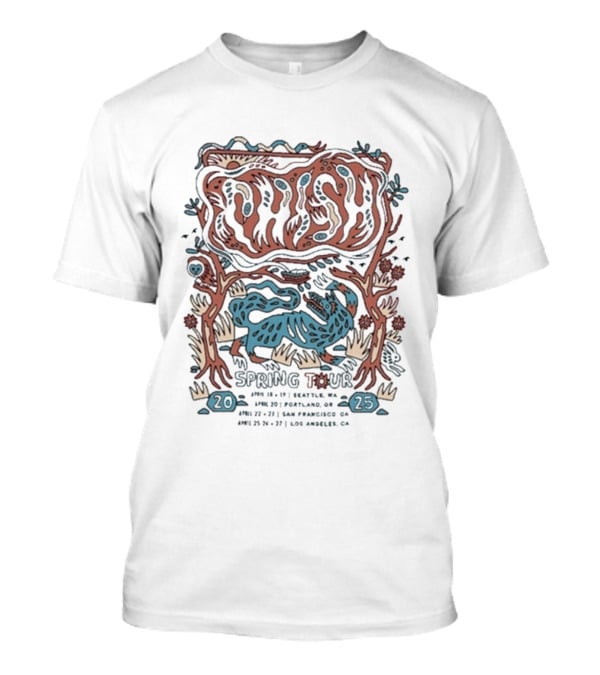 Phish Deep Woods Spring Tour 2025 Iowa California Oregon San Francisco Los Angeles T-Shirt