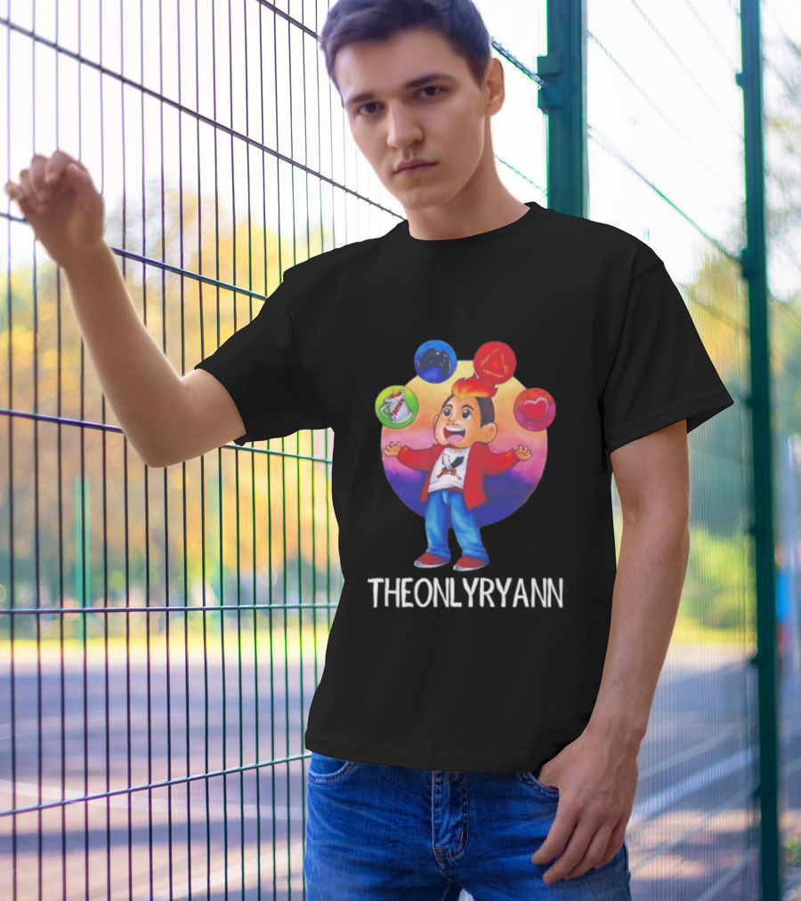 THEONLYRYANN Colorful Iconic YouTuber Gaming T-Shirt