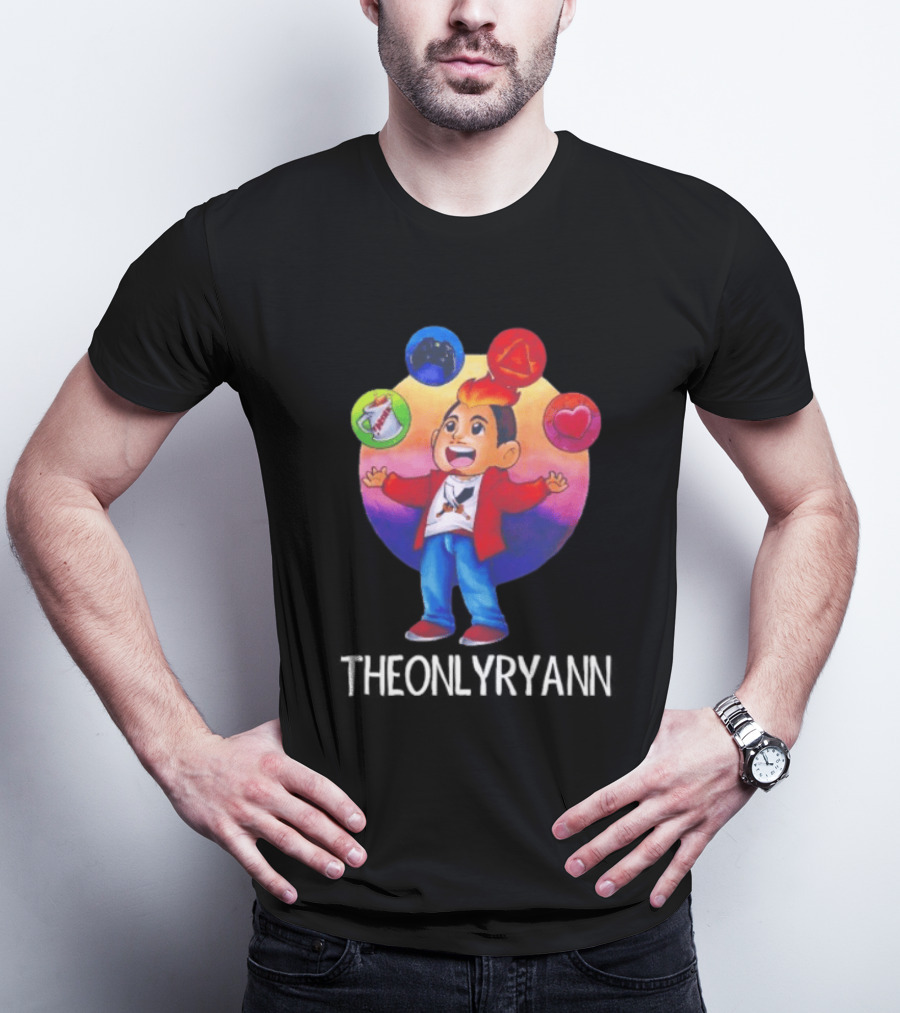THEONLYRYANN Colorful Iconic YouTuber Gaming T-Shirt