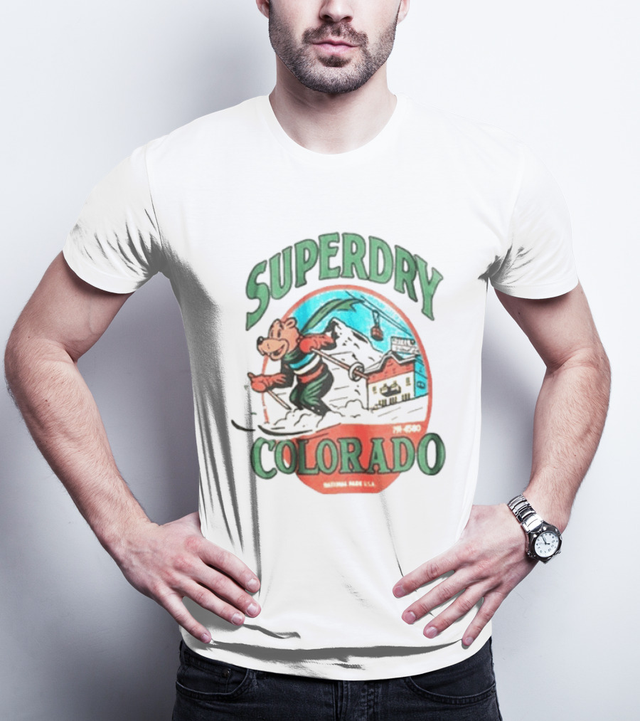 Superdry Colorado Skiing Bear National Park USA T-Shirt