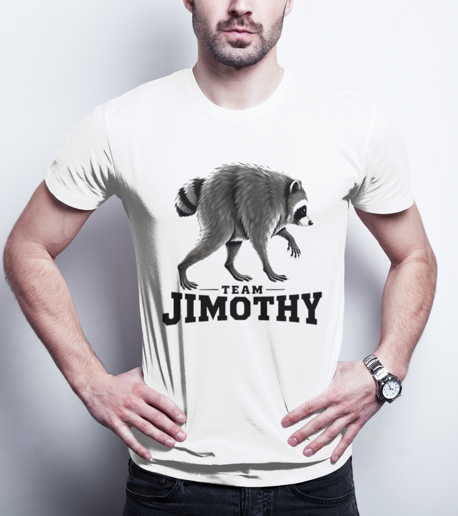 Team Jimothy Raccoon Walking T-Shirt