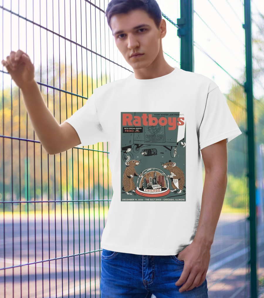 93XRT Winter Jam Ratboys Concert With Friko And Floory At The Salt Shed Chicago December 19 2026 T-Shirt