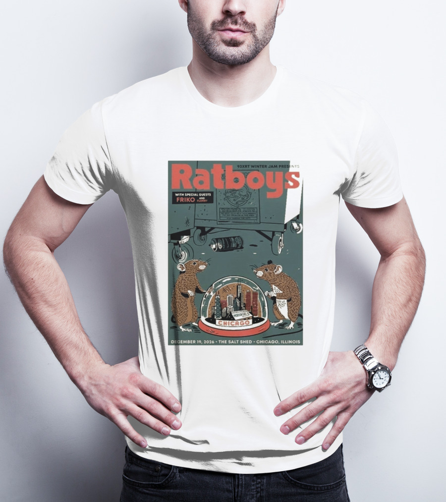 93XRT Winter Jam Ratboys Concert With Friko And Floory At The Salt Shed Chicago December 19 2026 T-Shirt