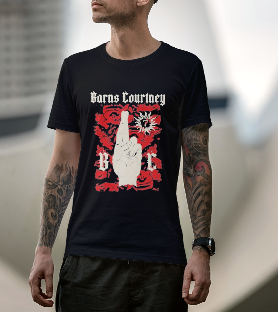 Barns Courtney Icon Roses Crossed Fingers V I C T-Shirt