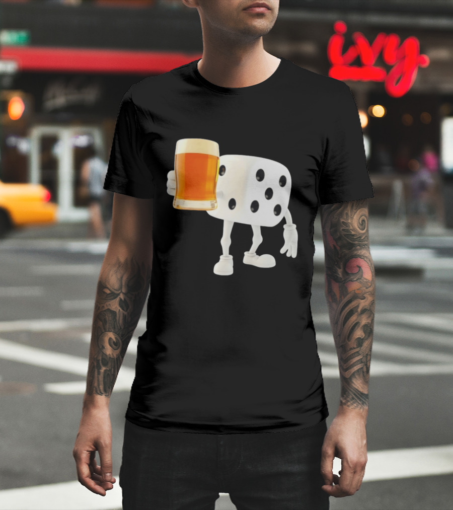 Dice Holding Beer Meme T-Shirt
