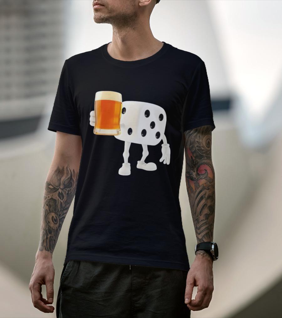 Dice Holding Beer Meme T-Shirt