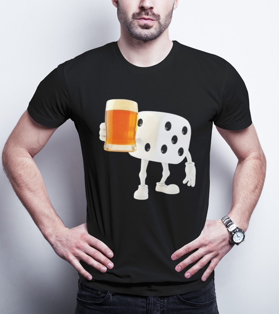 Dice Holding Beer Meme T-Shirt