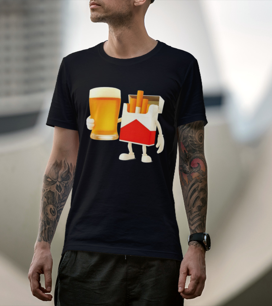 Beer And Marlboro Cigarettes Friendship Meme T-Shirt